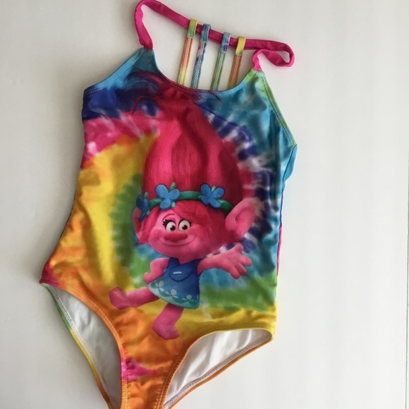 Dreamworks | Swim | Dreamworks Girls Trolls Swimsuit One Piece Size S ...